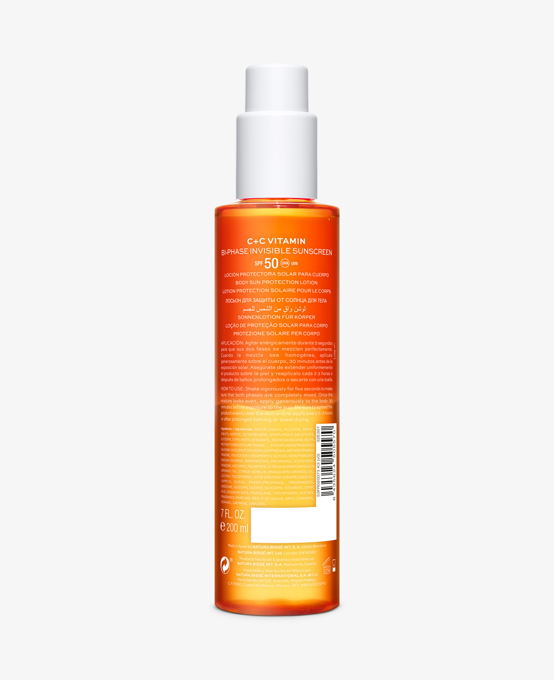 C+C Vitamin SPF 50 UVA/UVB Bi-phase Invisible Sunscreen